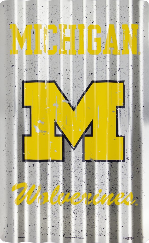 Metal Sign - Michigan Wolverines Corrugated – Detroit Can Company