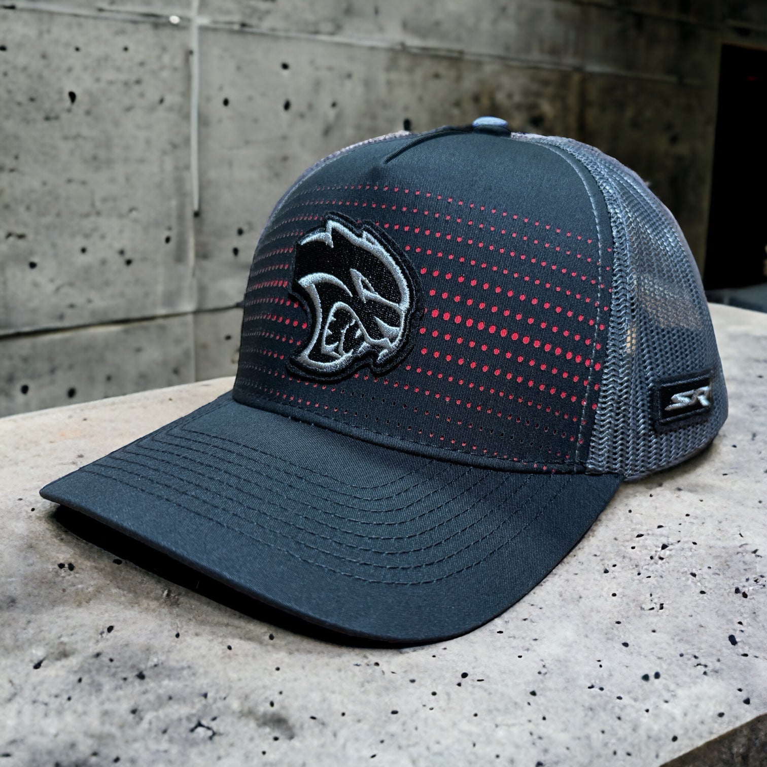 Hat - Dodge SRT Hellcat Rumble SnapBack Trucker - Black/Charcoal/Red ...