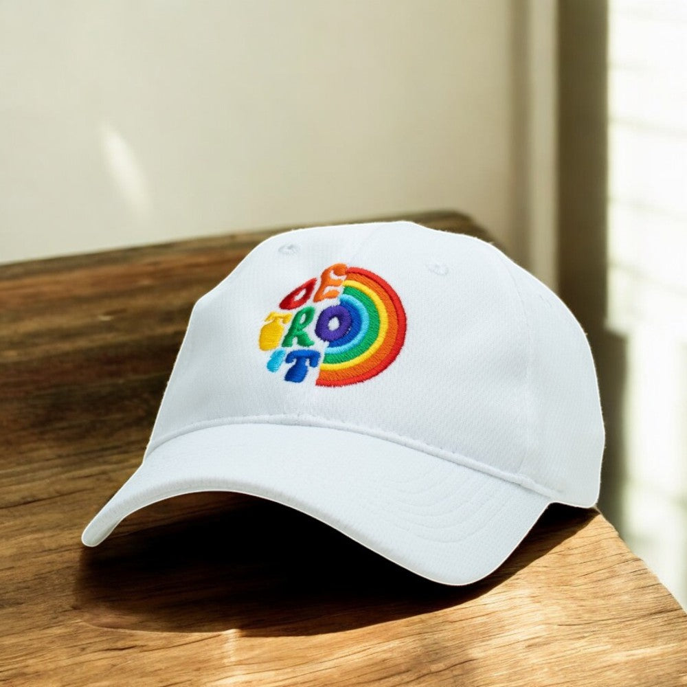 Youth Hat - Detroit Rainbow - Performance White – Detroit Can Company