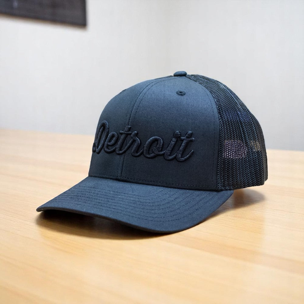 Hat - Detroit Thirsty Blackout Snapback – Detroit Can Company