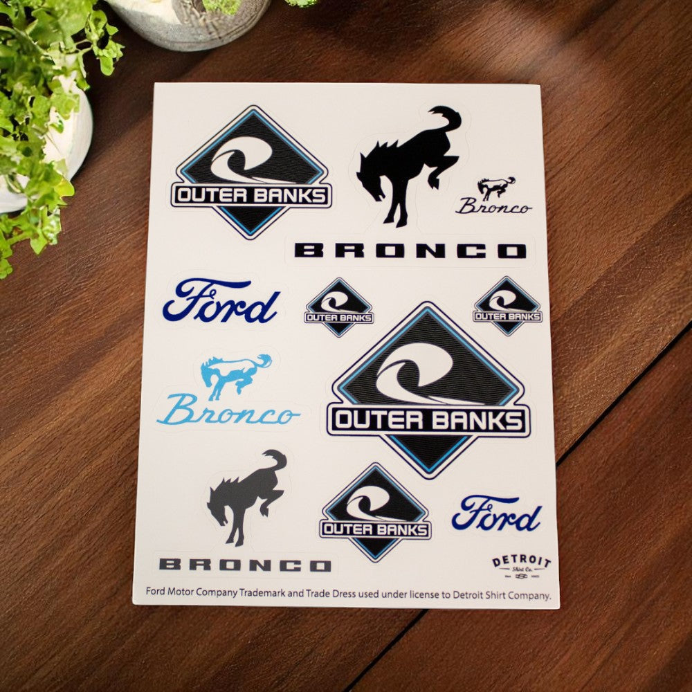 Sticker - Ford Bronco Outer Banks - Sheet – Detroit Can Company