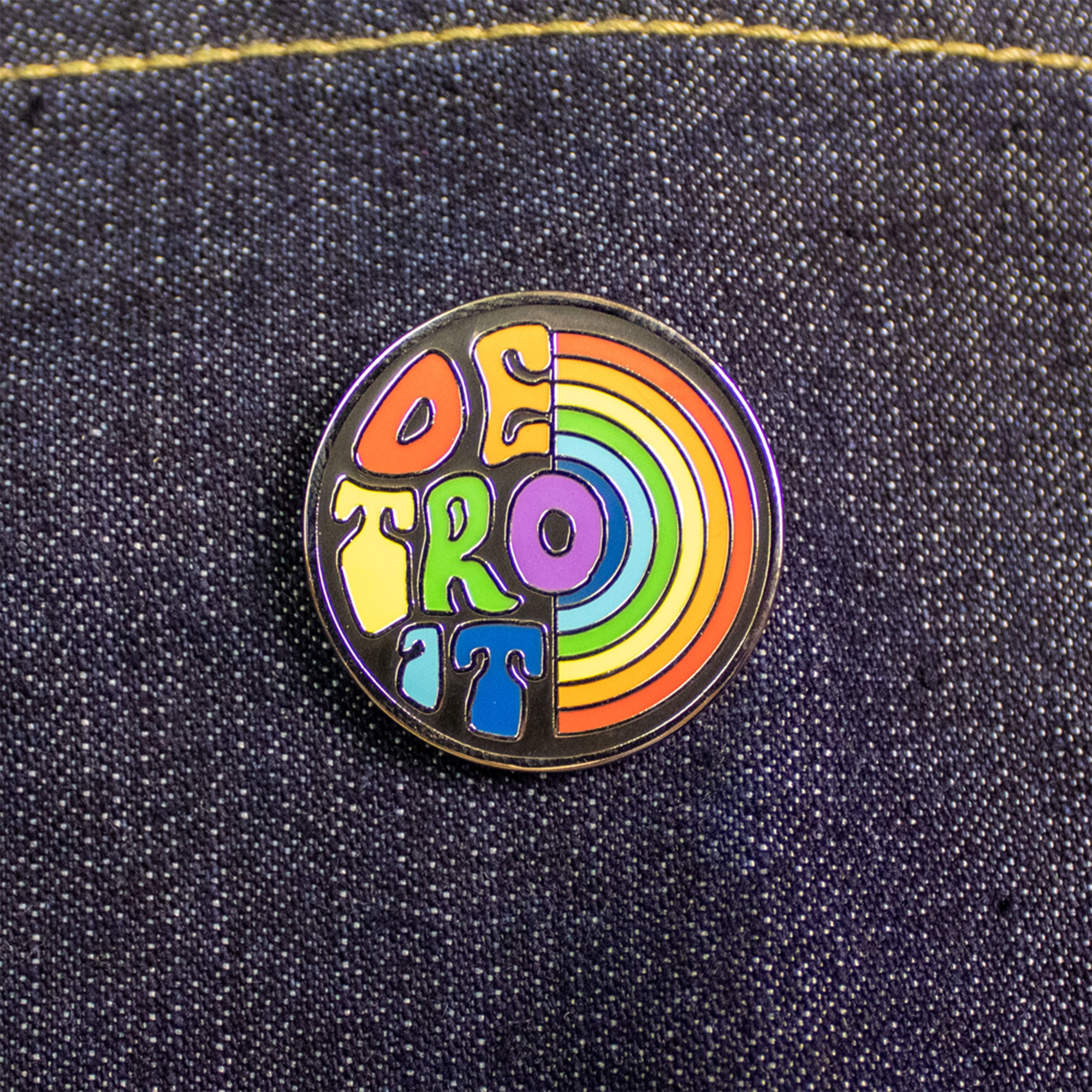 Enamel Pin - Detroit Rainbow – Detroit Can Company
