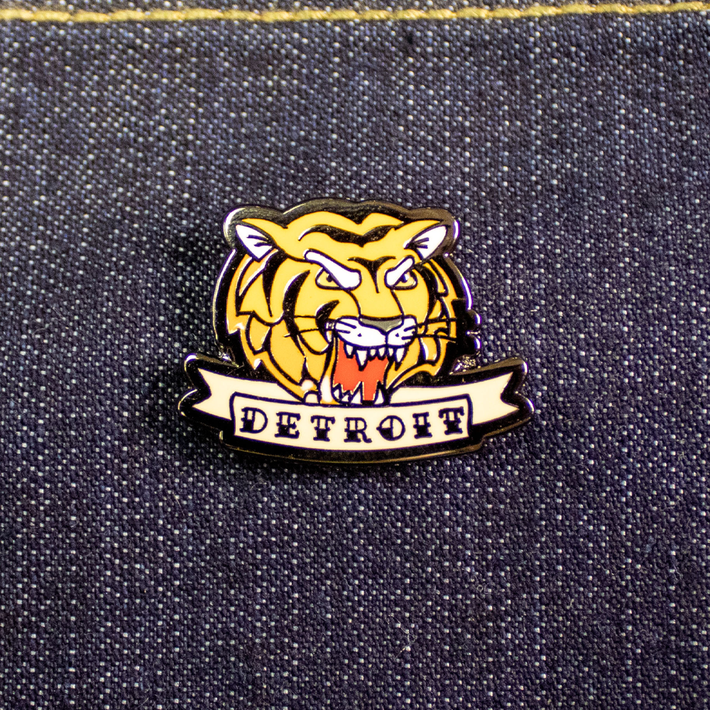 Enamel Pin - Detroit Tiger Tattoo – Detroit Can Company
