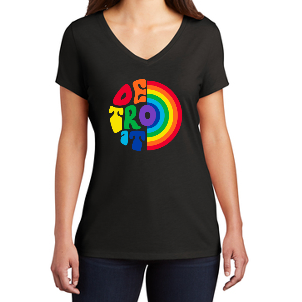 Ladies Detroit Rainbow - Black – Detroit Can Company