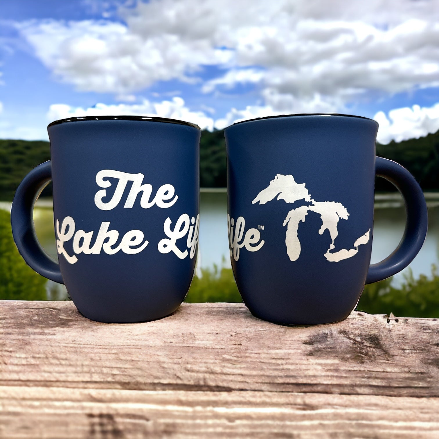 Mug - The Lake Life - Matte Blue – Detroit Can Company
