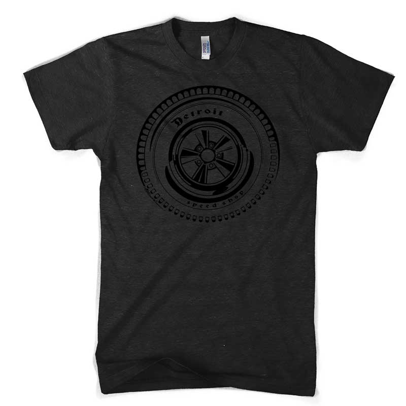 Mens Detroit Speed Shop Slick T-Shirt (Heather Black) – Detroit Can Company