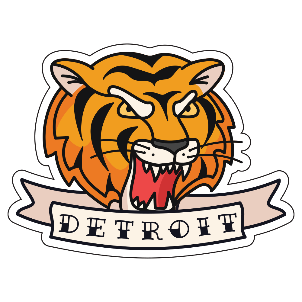 Patch - Detroit Tiger Tattoo – Detroit Can Company