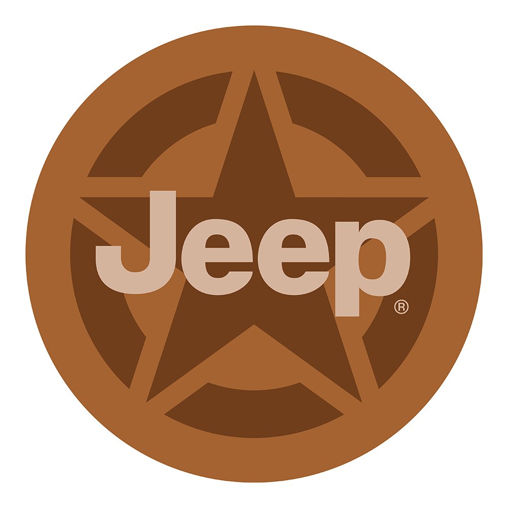 Sticker - Jeep® Star Brown and Tan - Round – Detroit Can Company