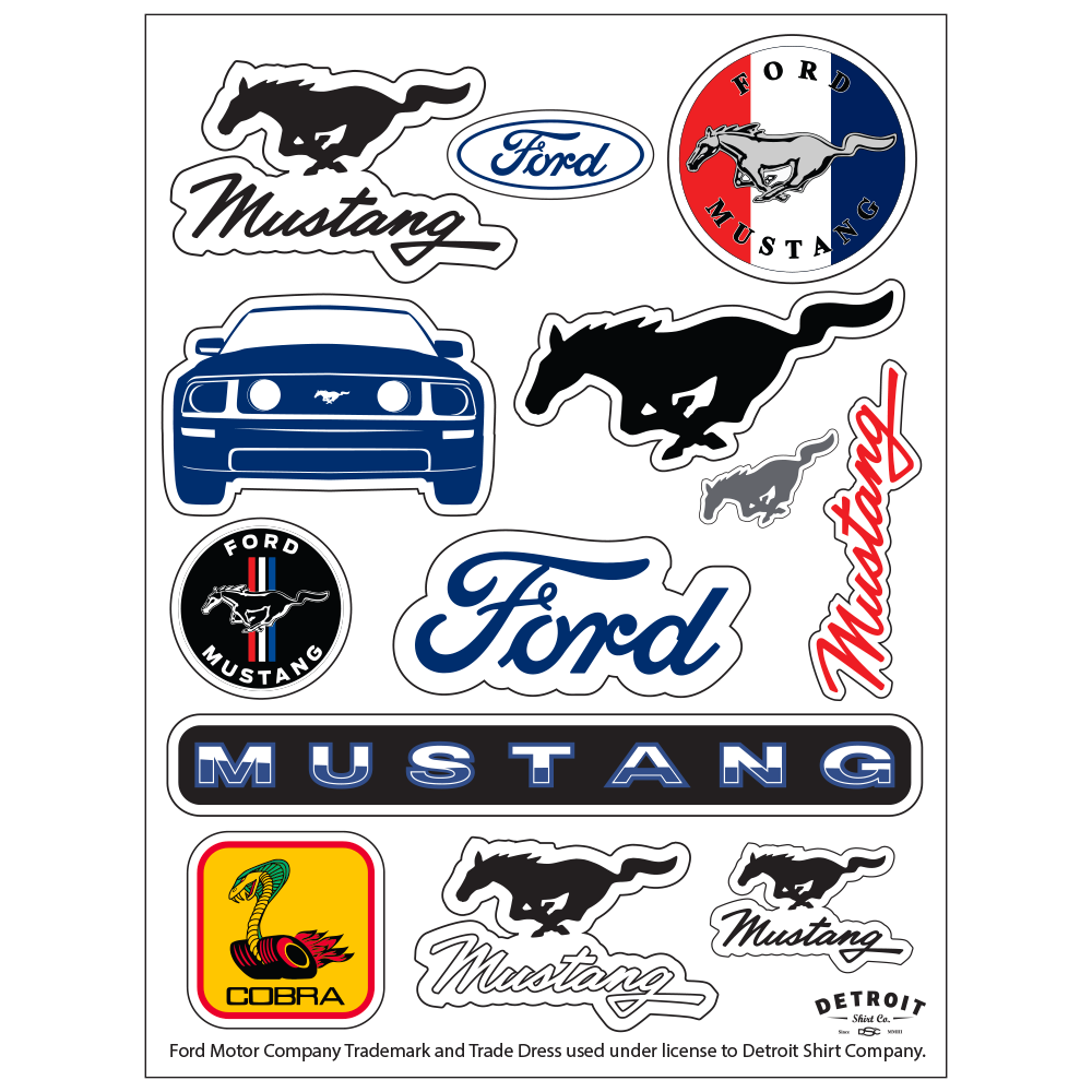 Sticker - Ford Mustang - Sheet – Detroit Can Company