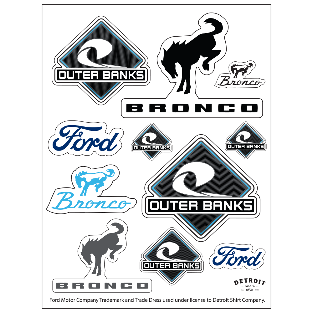 Sticker - Ford Bronco Outer Banks - Sheet – Detroit Can Company