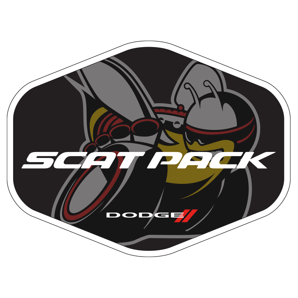 Sticker - Dodge Scat Pack Faded Hex – Detroit Can Company