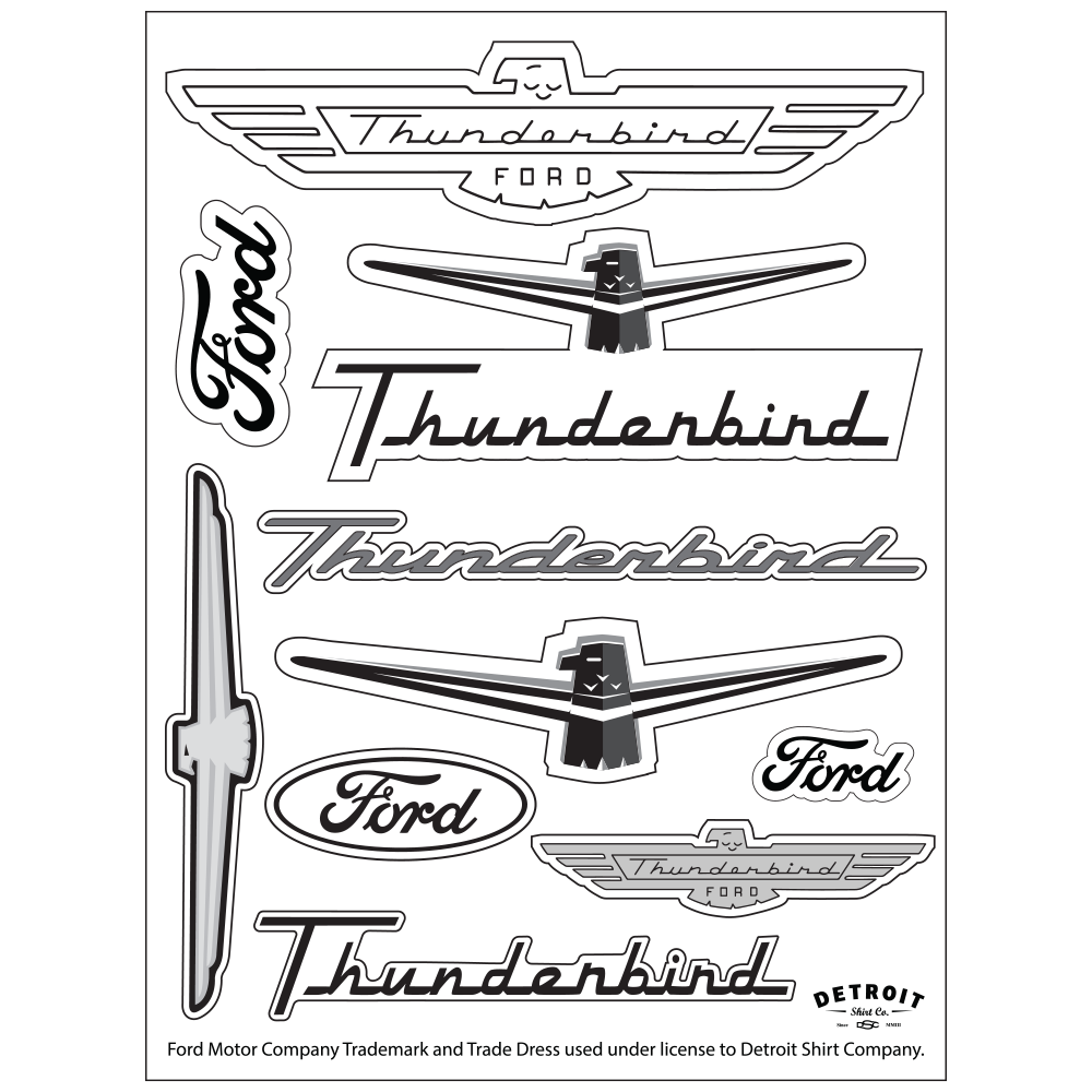 Sticker Sheet - Thunderbird – Detroit Can Company