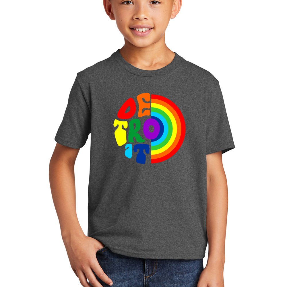 Youth - Detroit Rainbow - Heather Black – Detroit Can Company