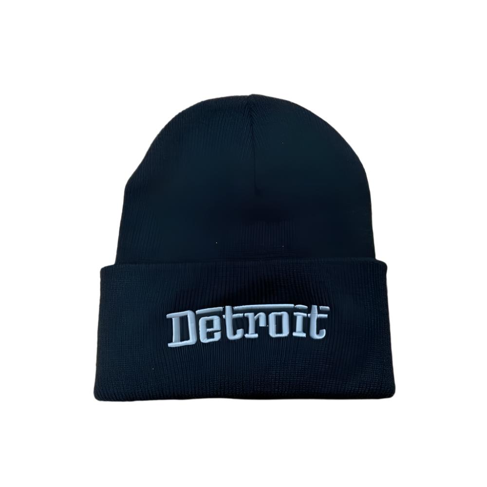 Hat - Detroit Grigio Flip Knit - Black – Detroit Can Company